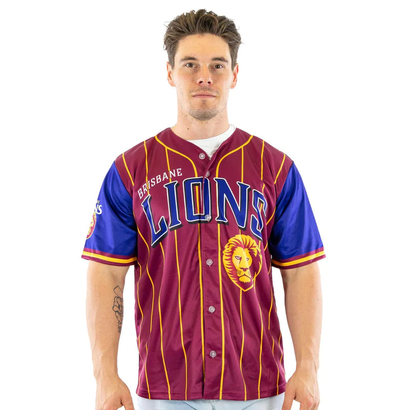 Brisbane Lions 'Slugger' Baseball Shirt – Port Mall Newsagency