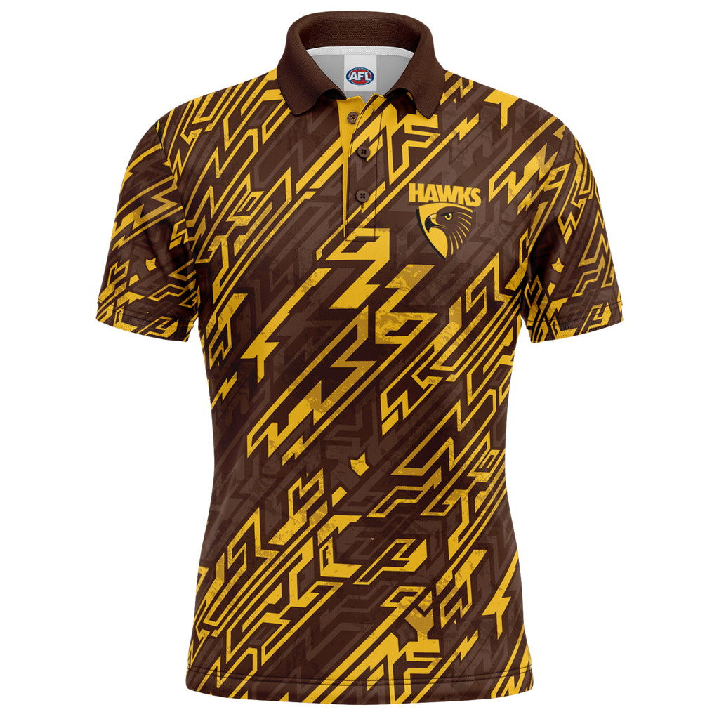 AFL Hawthorn Hawks Par-Tee Golf Polo Shirt – Port Mall Newsagency